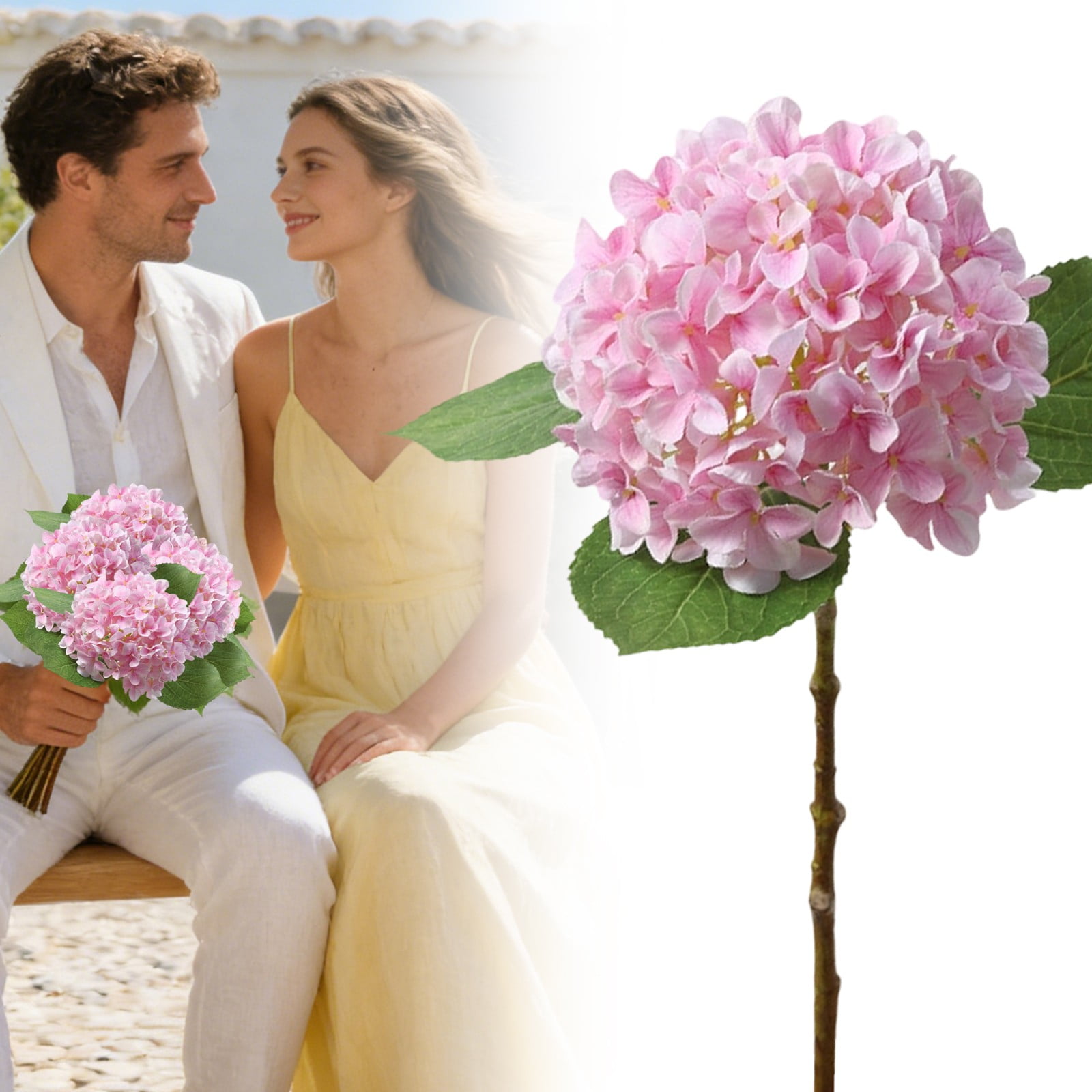 Real Touch Hydrangea Artificial Latex Flowers For Wedding Centerpieces ...