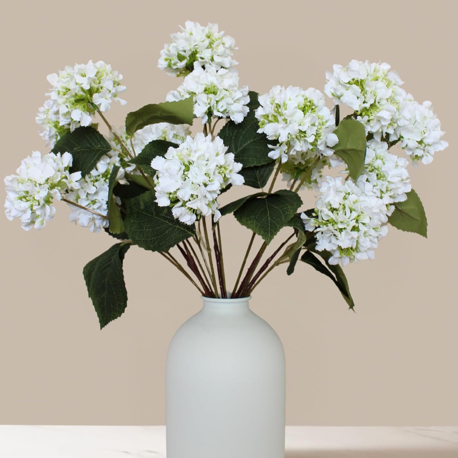 Real Touch Hydrangea Flowers 5 Stems (15 Heads) Artificial, Small Faux ...