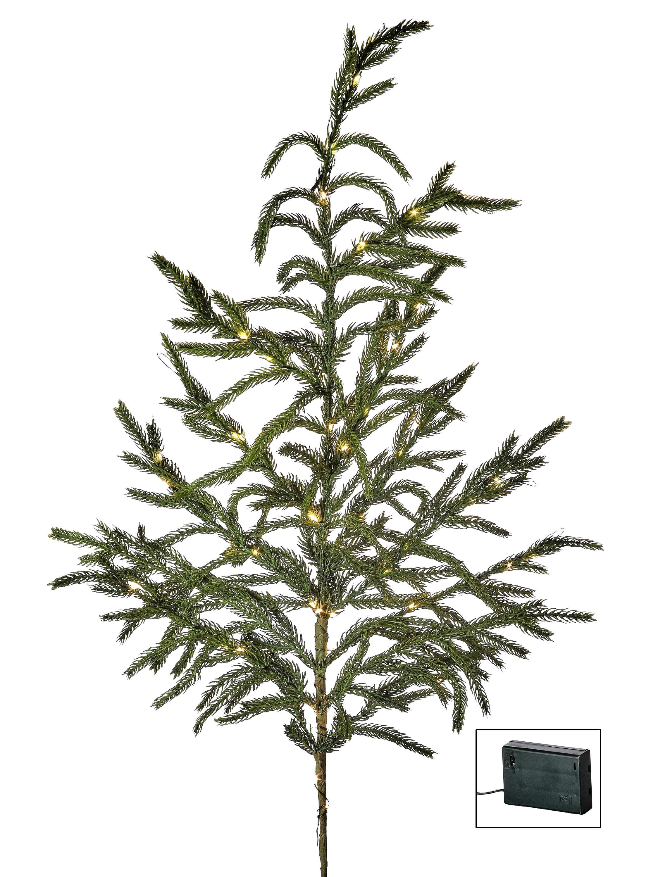 Real Touch LED Lighted Norfolk Pine Christmas Spray - Walmart.com