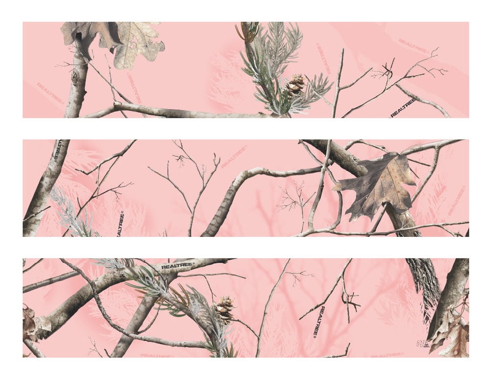Real Tree RealTree Pink camo edible cake strips cake topper decorations ...