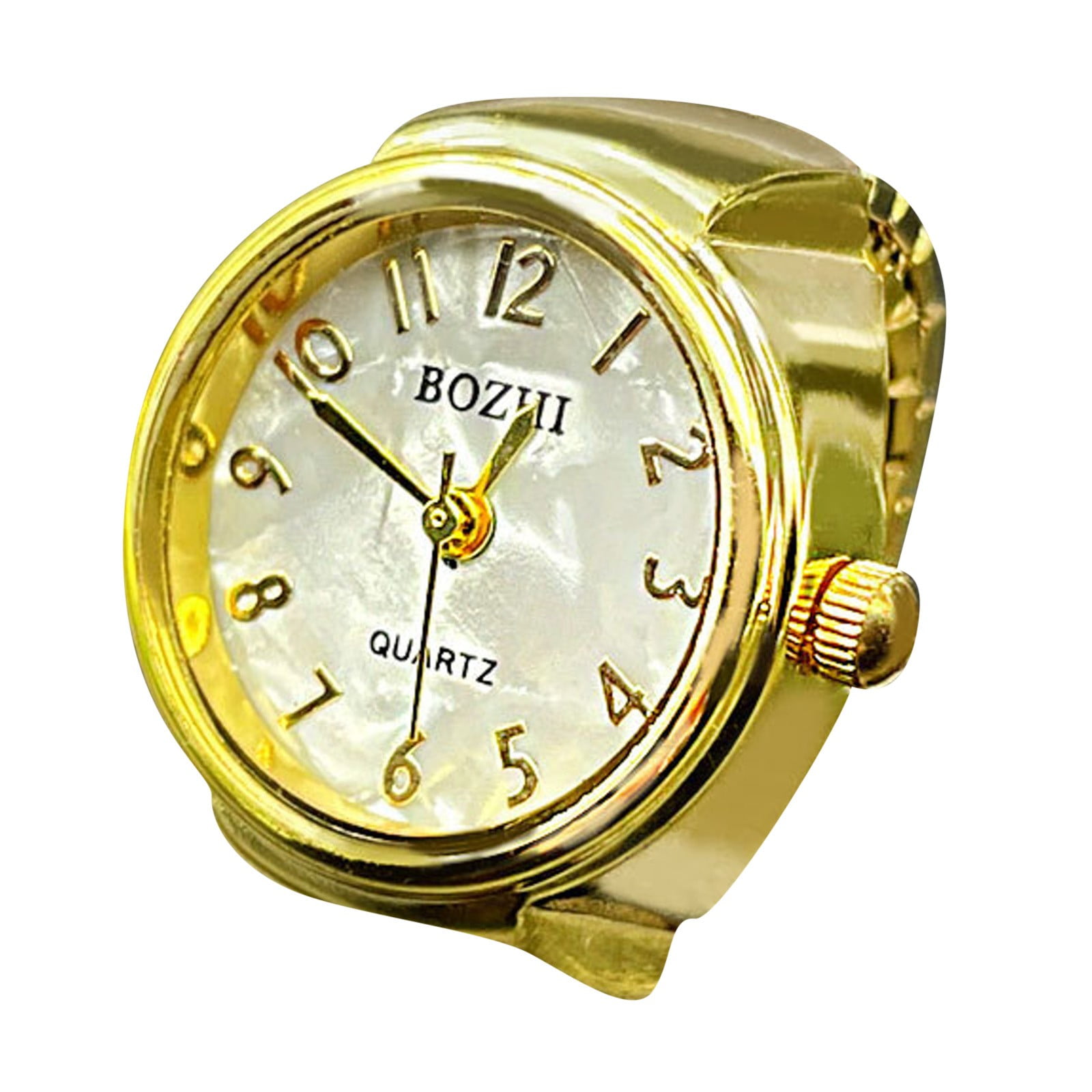 Real Watch Ring To Tell Time Vintage Watch Clock Ring Round Ring Silver ...