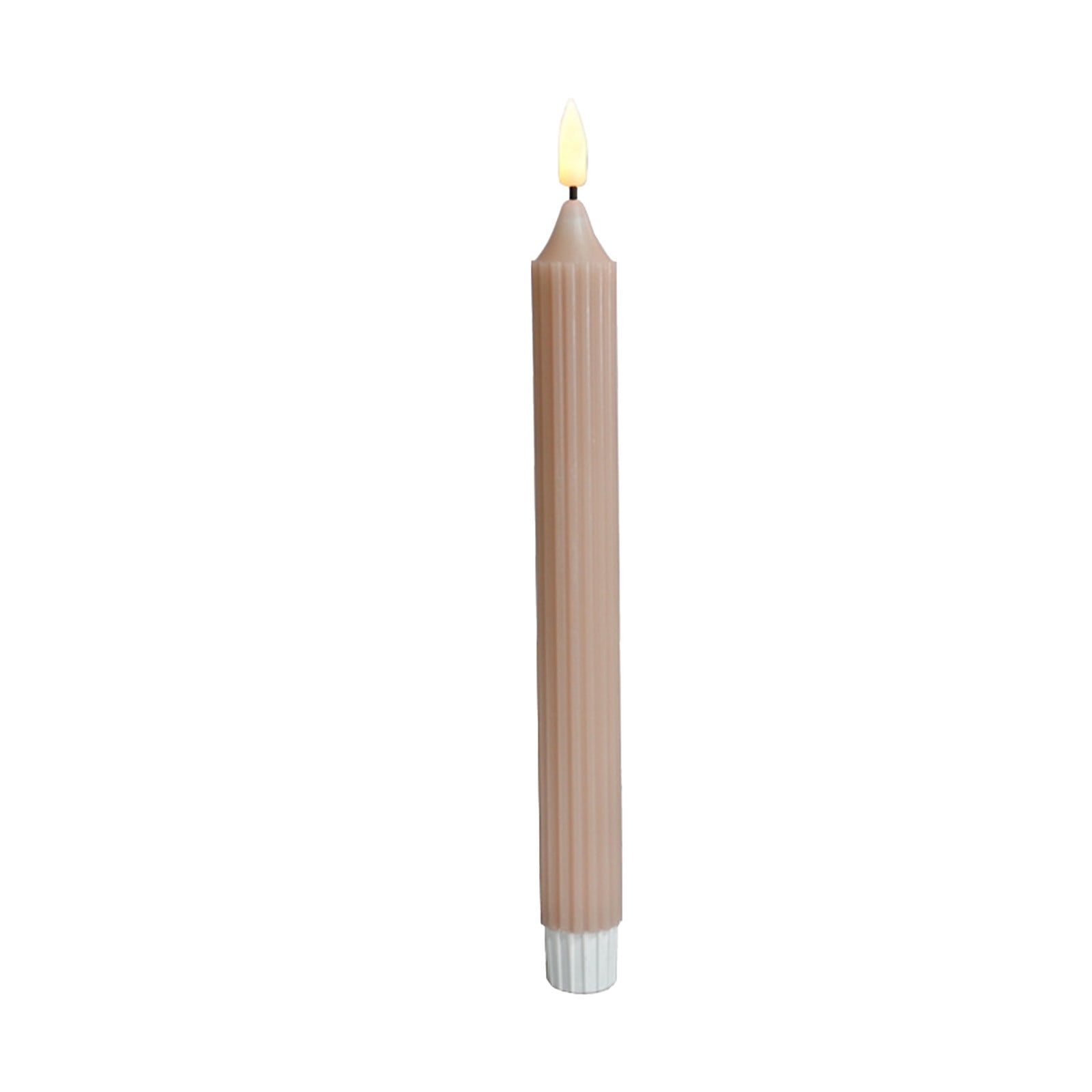 Real Wax LED Flameless Taper Candles with Remote,Ivory Candlesticks ...