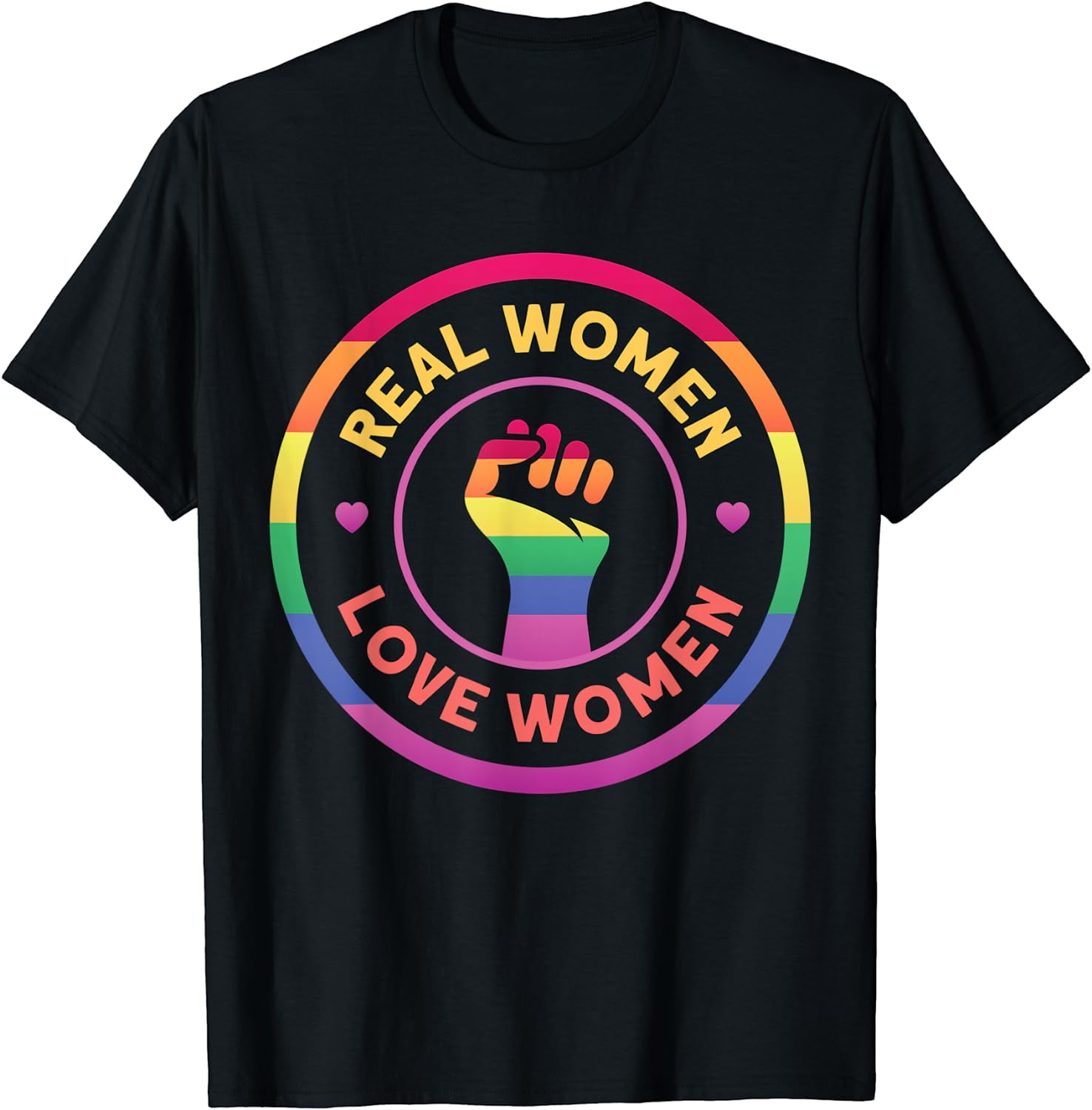 Real Woman Love Woman LGBTQ Pride Flag T-Shirt - Walmart.com