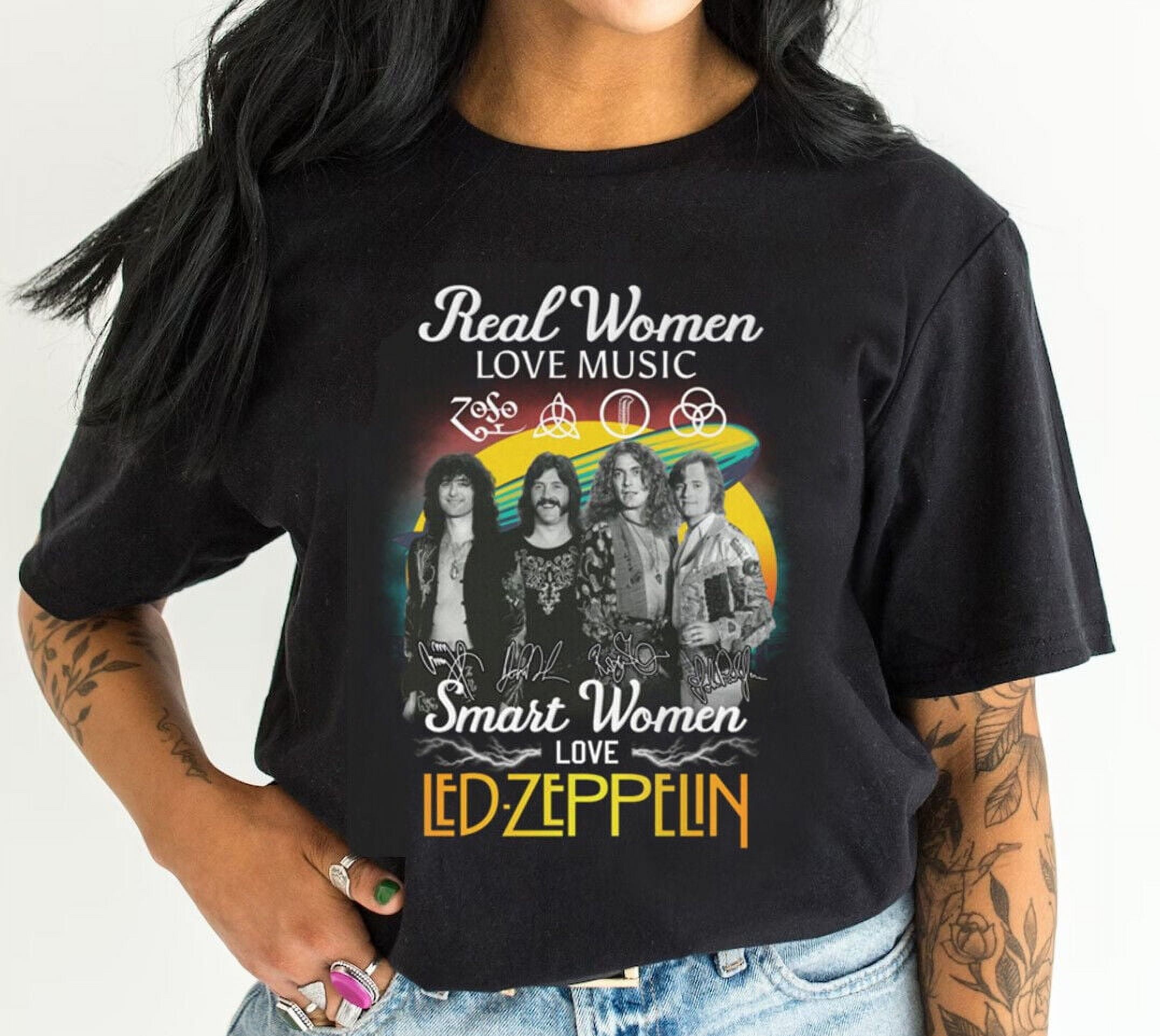 Real Women Love Music Smart Women Love Led Zeppelin T-Shirt, 80S Rock ...