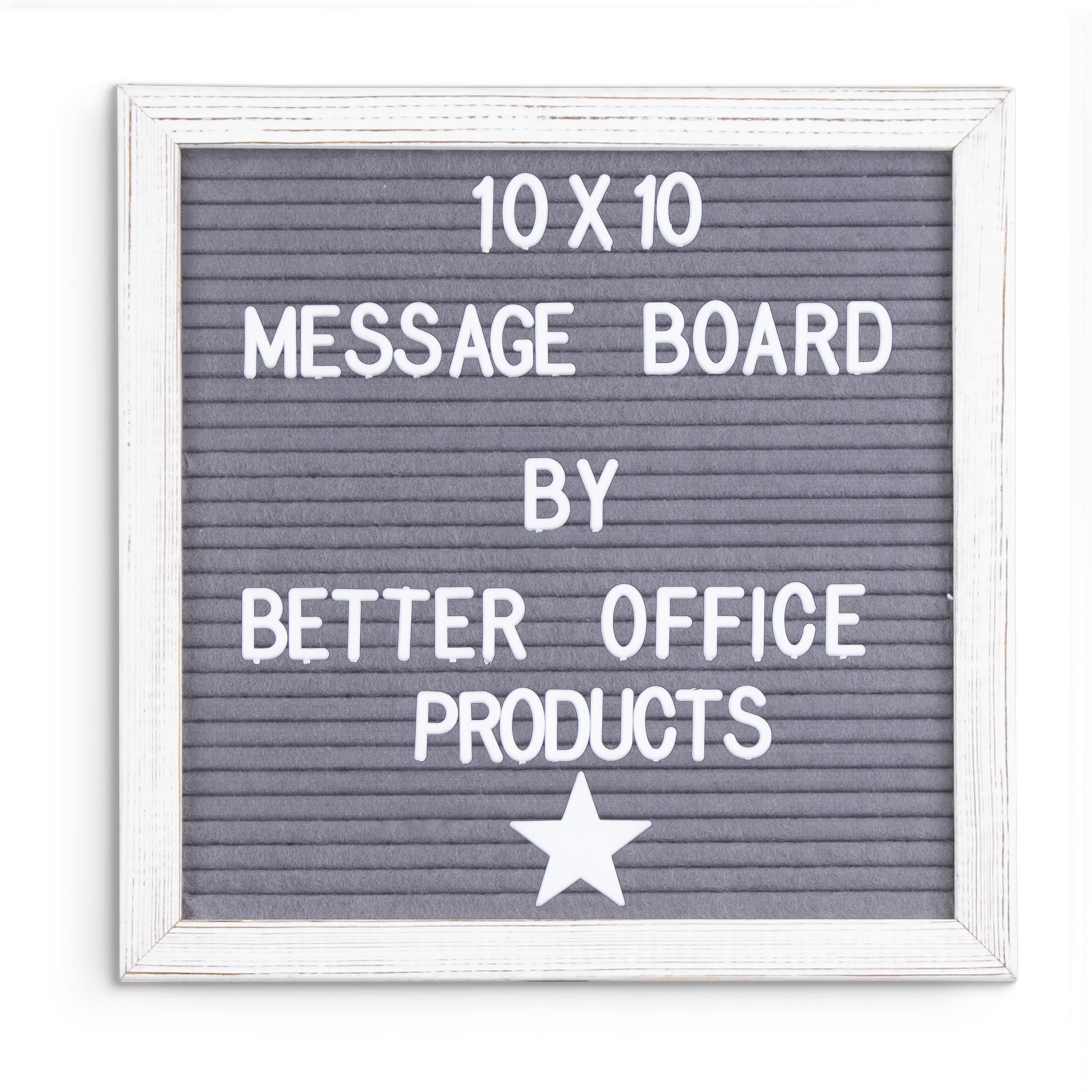 Real Wood Framed Felt Letter Board, Changeable Message Board, 10" x 10 ...