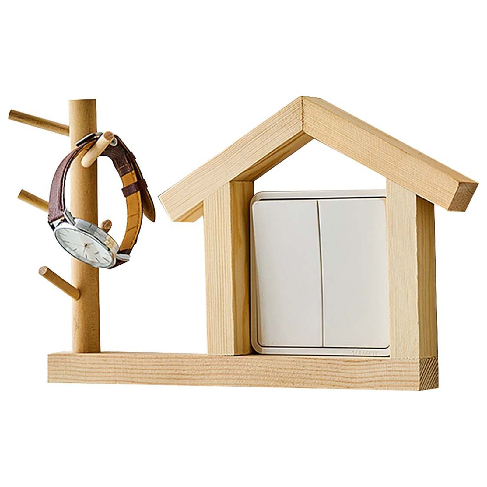 Real Wood Mount Decorative Wall Sticker Style Home Panel Protector ...