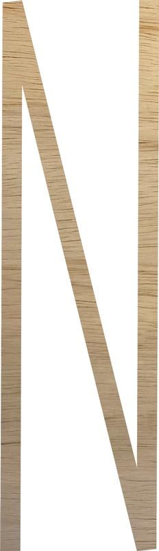 Real Wooden Alphabet Letter N, Wall Hanging 8'' Tall Craft Wood Letter ...