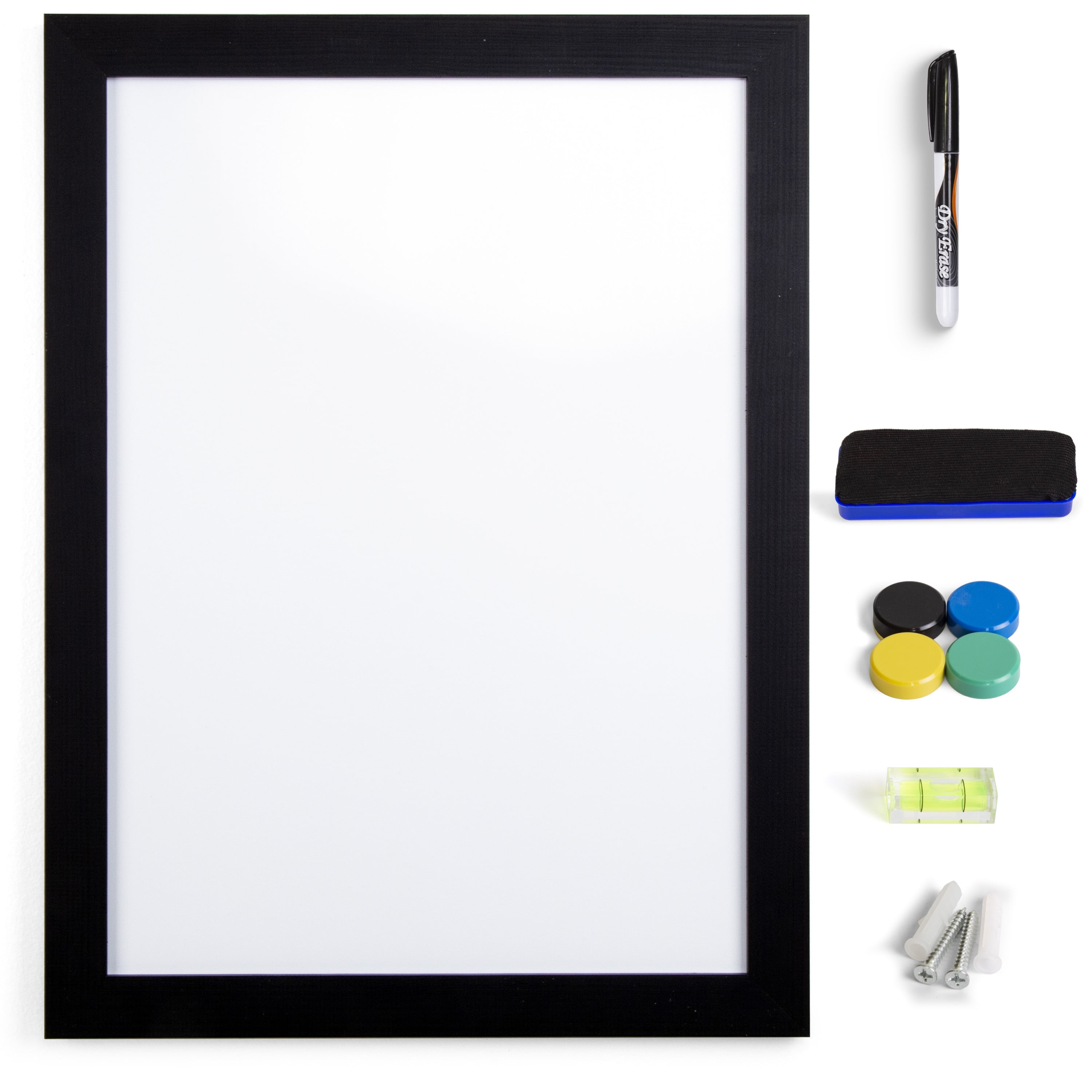 Real Wooden Framed Magnetic Dry Erase Whiteboard, 18" X 24", Vertical ...