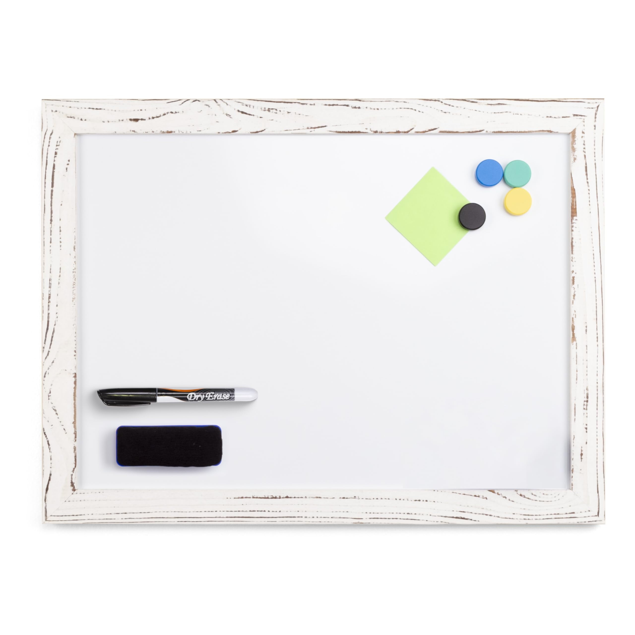 Real Wooden Framed Magnetic Dry Erase Whiteboard, 18" X 24", Vertical ...