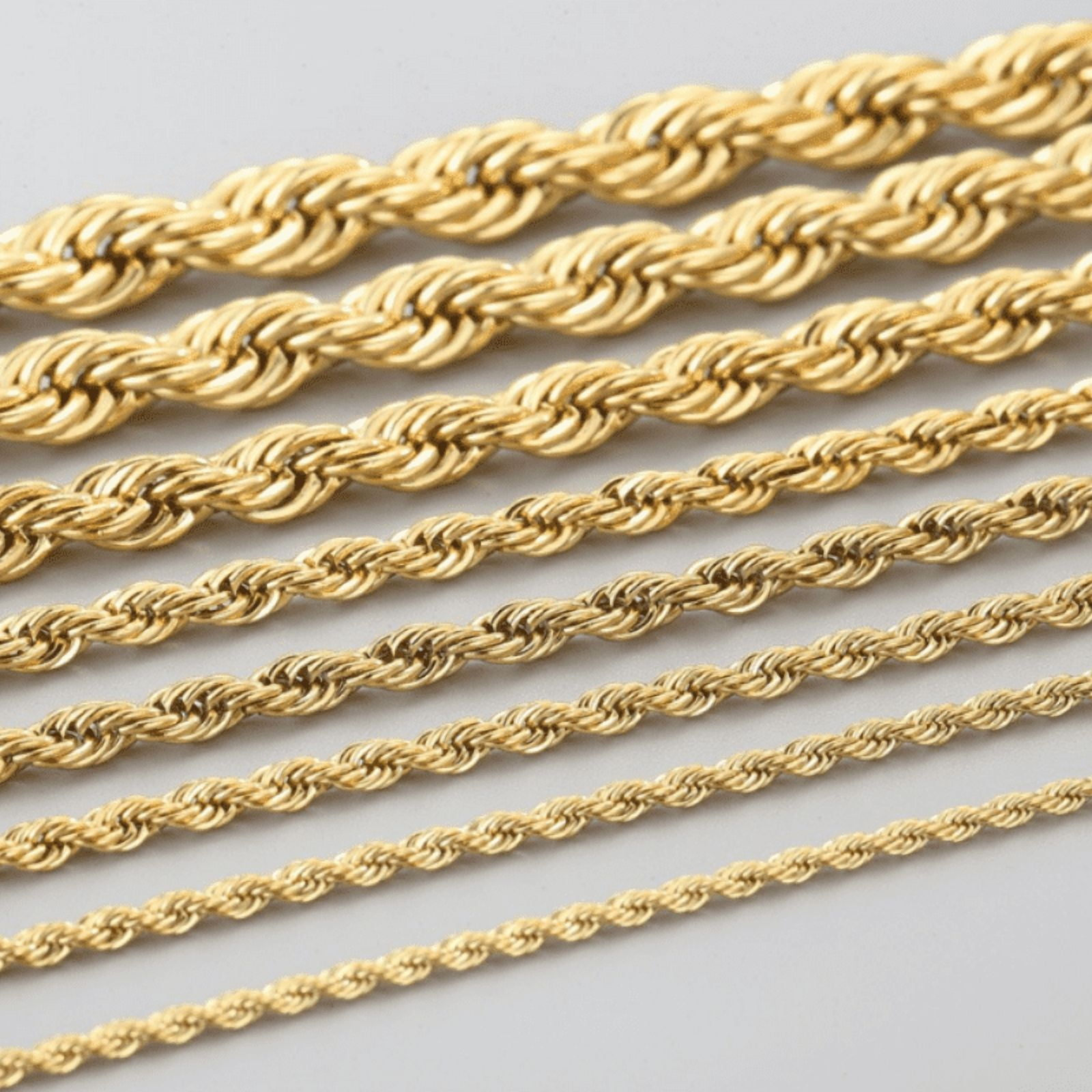 Real Yellow Gold Chain 14K 6 mm 16 Inches - Walmart.com