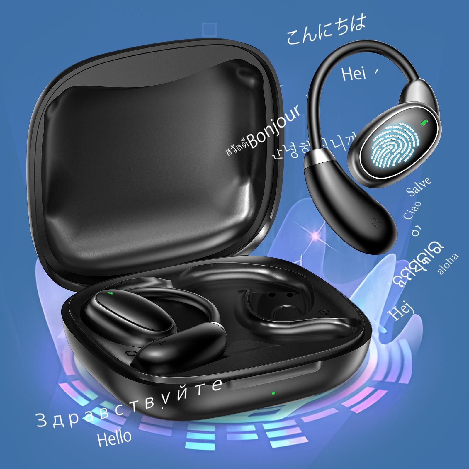 Real-time AI Earbuds Translator, 3-in-1 language translator headphones ...