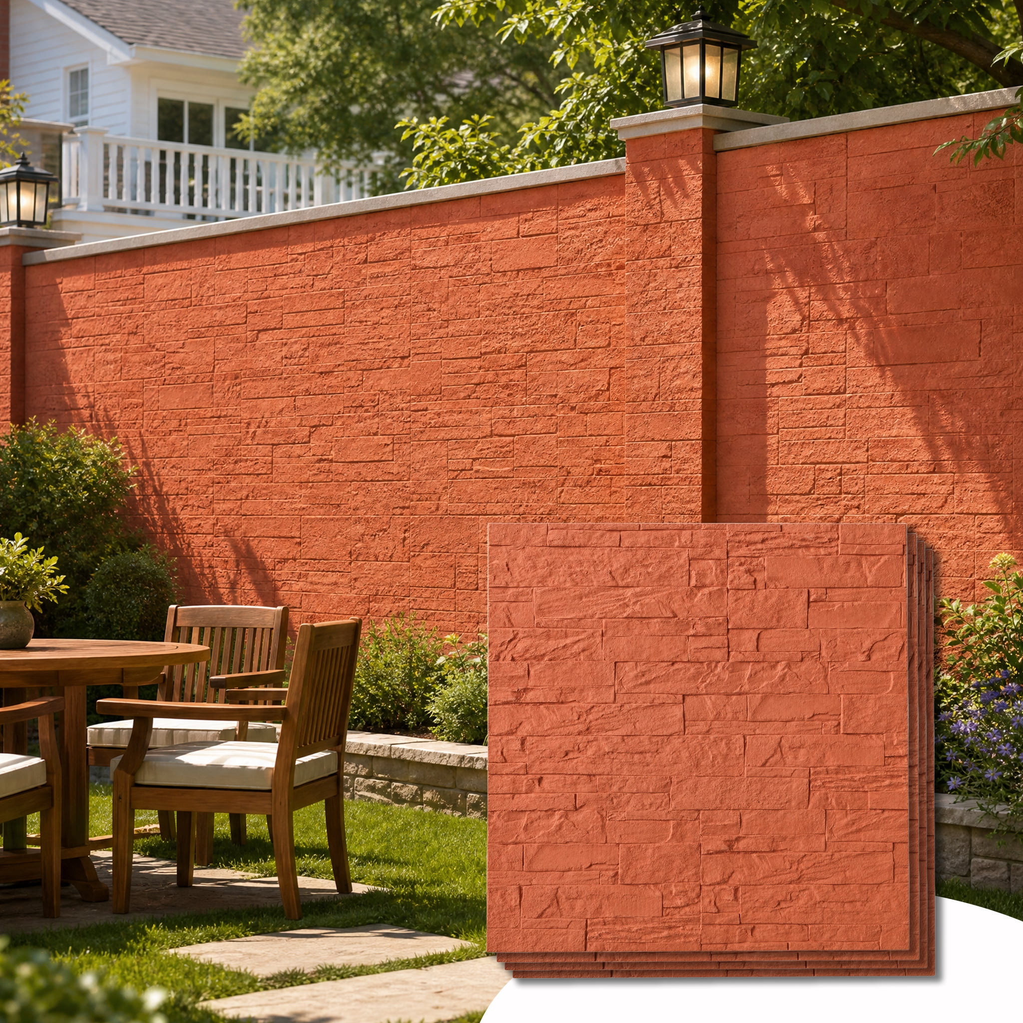 Real3D 8Pcs 24"x24" Real Sand Textured Wall Tiles 3D Faux Concrete ...