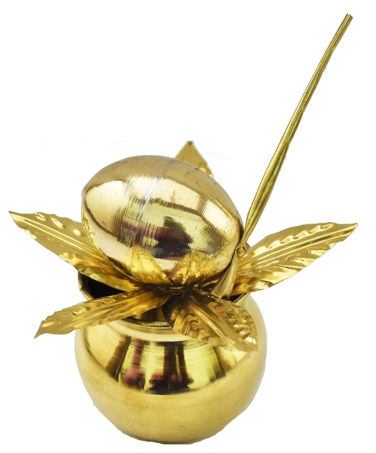 RealCraft INSPIRING LIFES Glossy Mangal Kalash with Brass Nariyal and ...