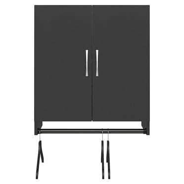 RealRooms Basin 3 Door Wardrobe with Clothing Rod & Adjustable Shelving ...