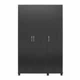 RealRooms Basin 3 Door Wardrobe, Bedroom Closet with Clothing Rod ...