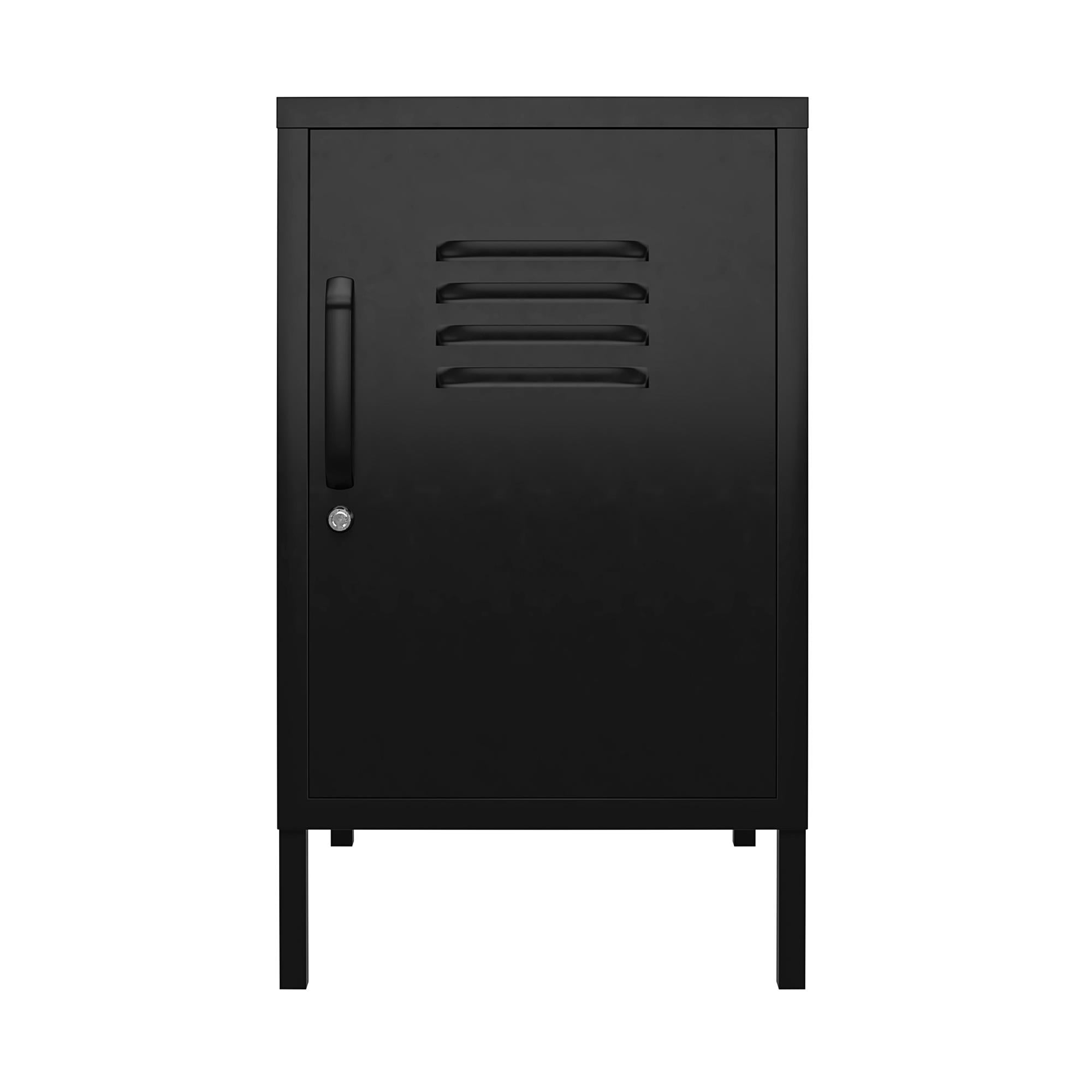 RealRooms Shadwick Metal Locker Style End Table, Lockable Accent ...
