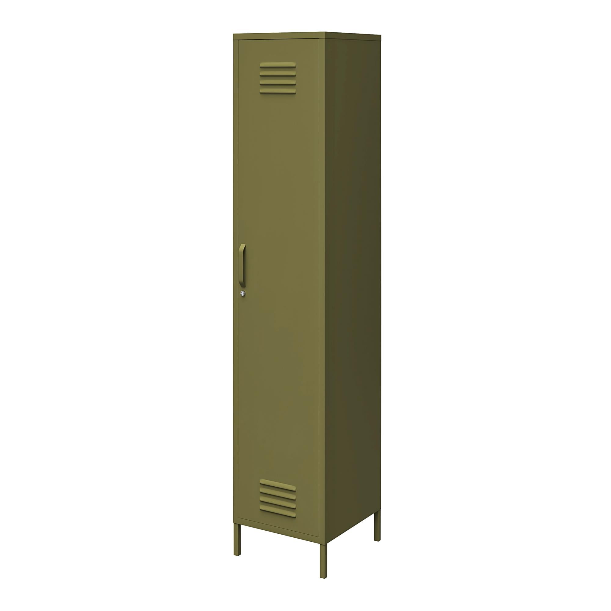 RealRooms Shadwick 1 Door Large Metal Locker, Locking Pantry Storage ...
