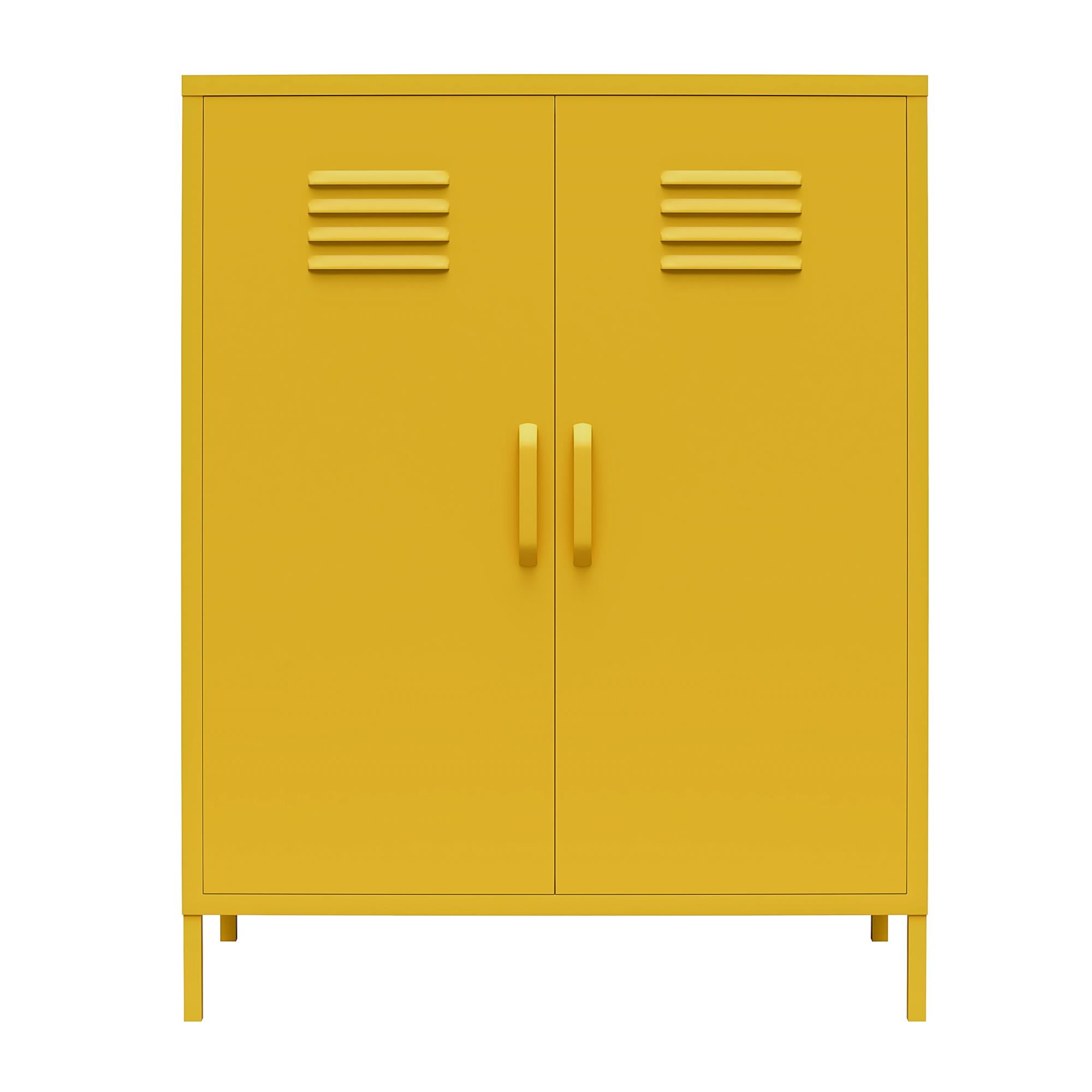 RealRooms Shadwick 2 Door Metal Locker Style Accent Storage Cabinet ...