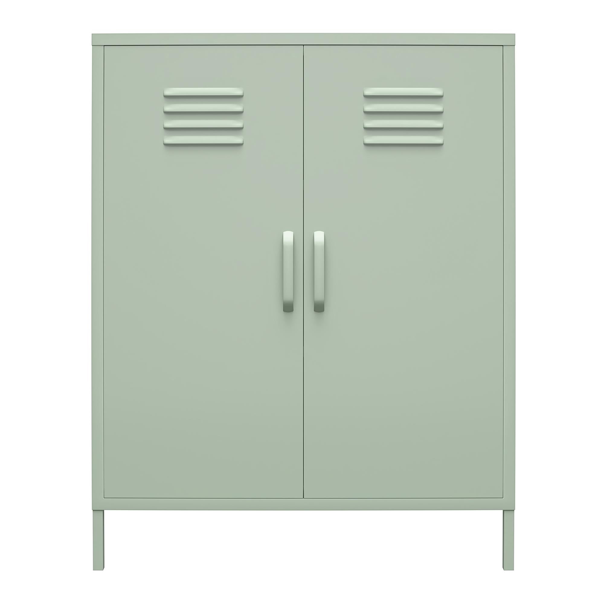 RealRooms Shadwick 2 Door Metal Locker Style Accent Storage Cabinet ...