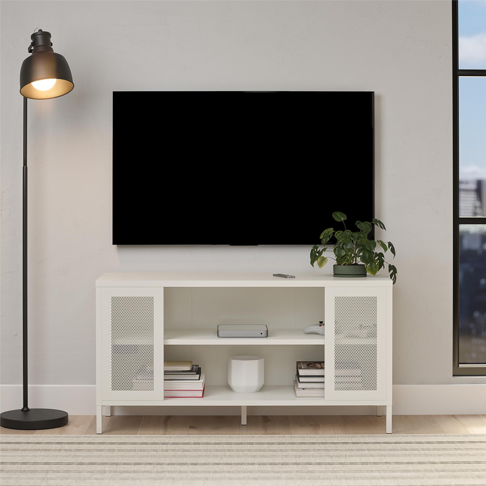 RealRooms Shadwick Metal TV Stand for TVs up to 50" with Perforated ...