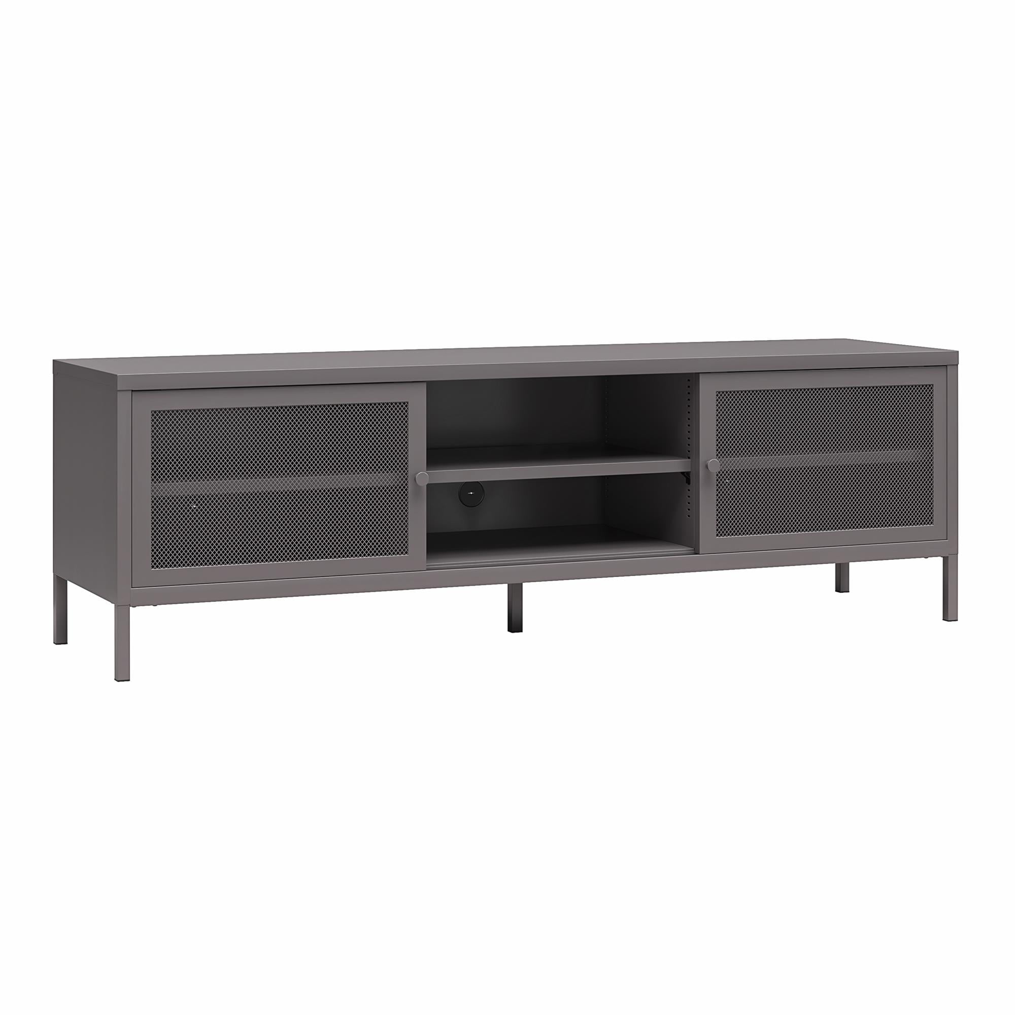 RealRooms Shadwick Metal TV Stand for TVs up to 65" with Perforated ...