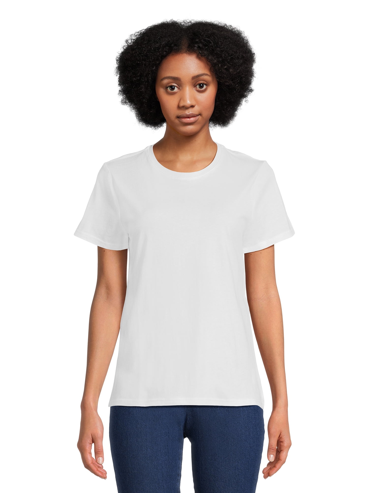 RealSize Women's Crewneck Tee with Short Sleeves, Sizes XS-XXXL ...
