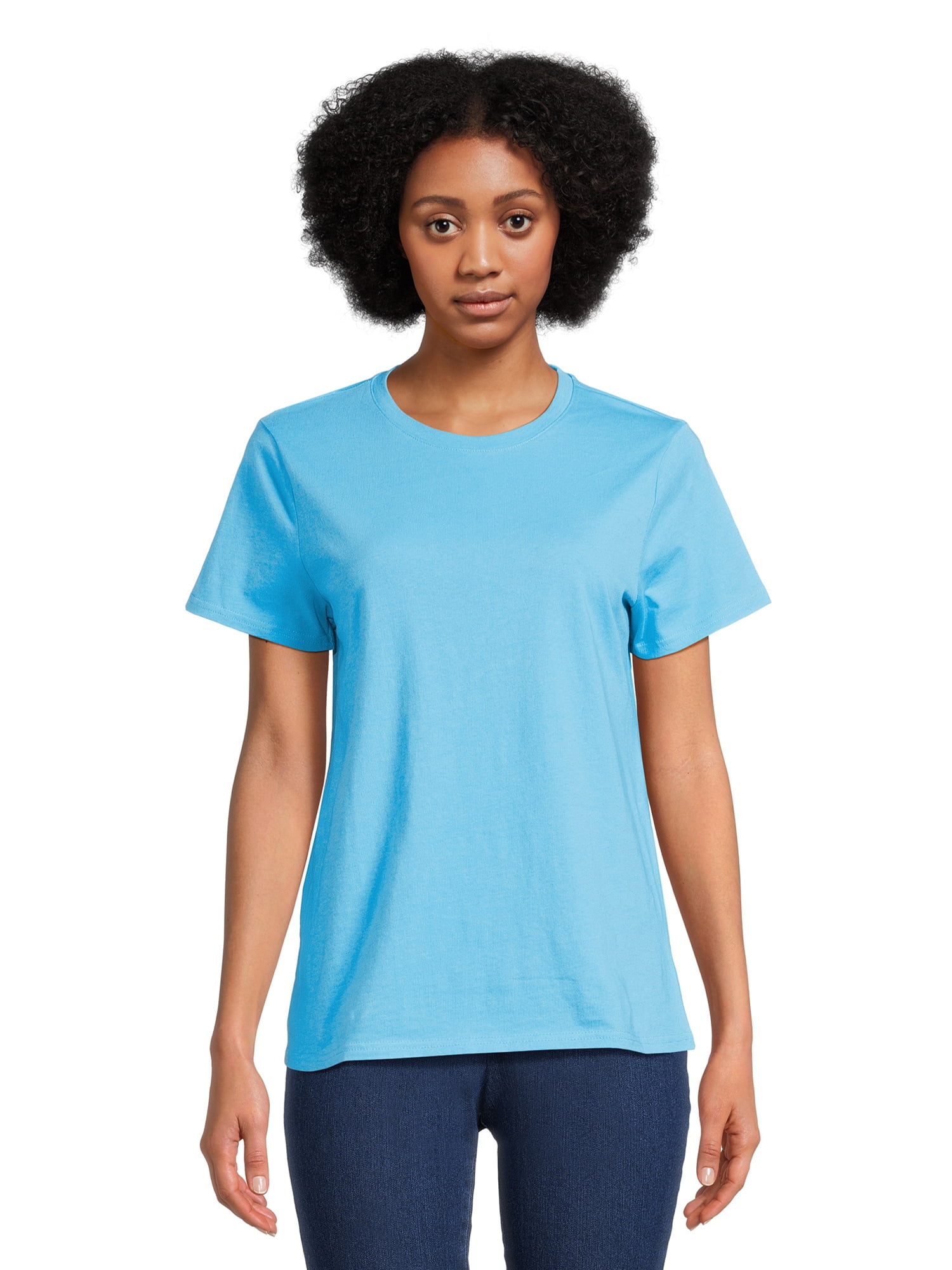 RealSize Women's Crewneck Tee with Short Sleeves, Sizes XS-XXXL ...