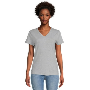Hanes Women's Nano-T V-Neck T-Shirt - Walmart.com