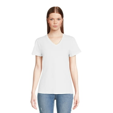 Hanes Women's Nano-T V-Neck T-Shirt - Walmart.com