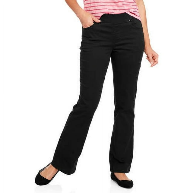 RealSize Womens "Super Stretchy" 5 Pocket Pull-On Bootcut Jeans ...