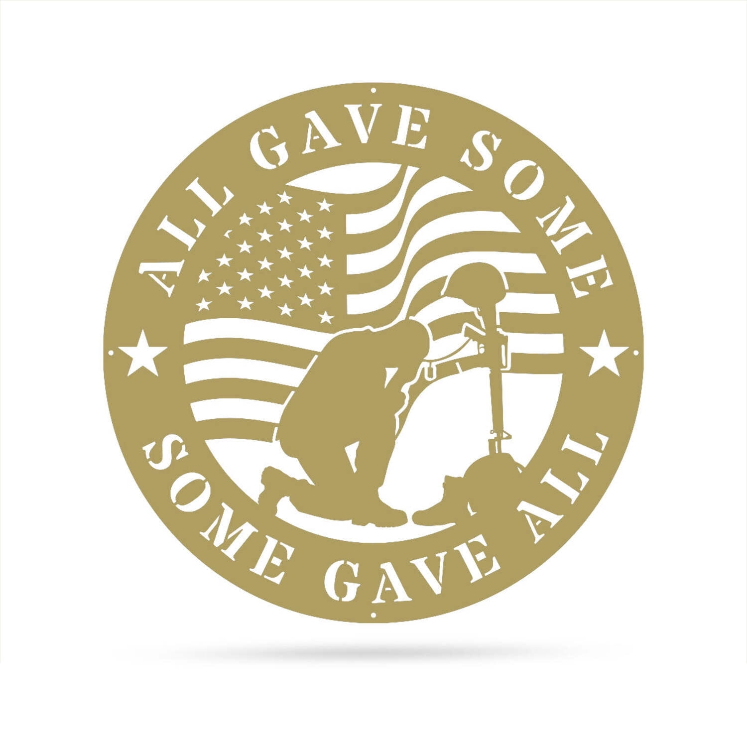 RealSteel All Gave Some, Some Gave All Metal Memorial Sign – Patriotic ...