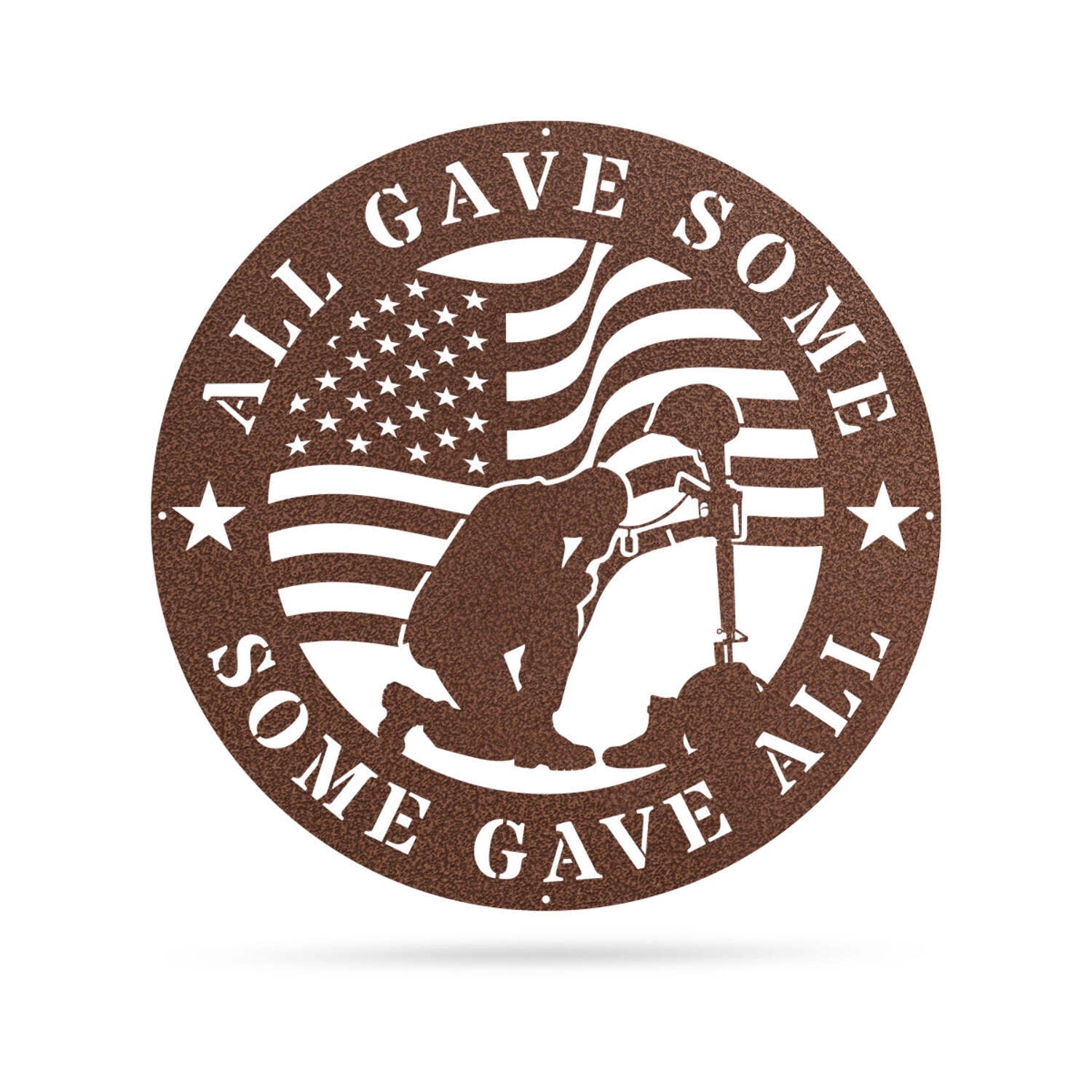 RealSteel All Gave Some, Some Gave All Metal Memorial Sign – Patriotic ...
