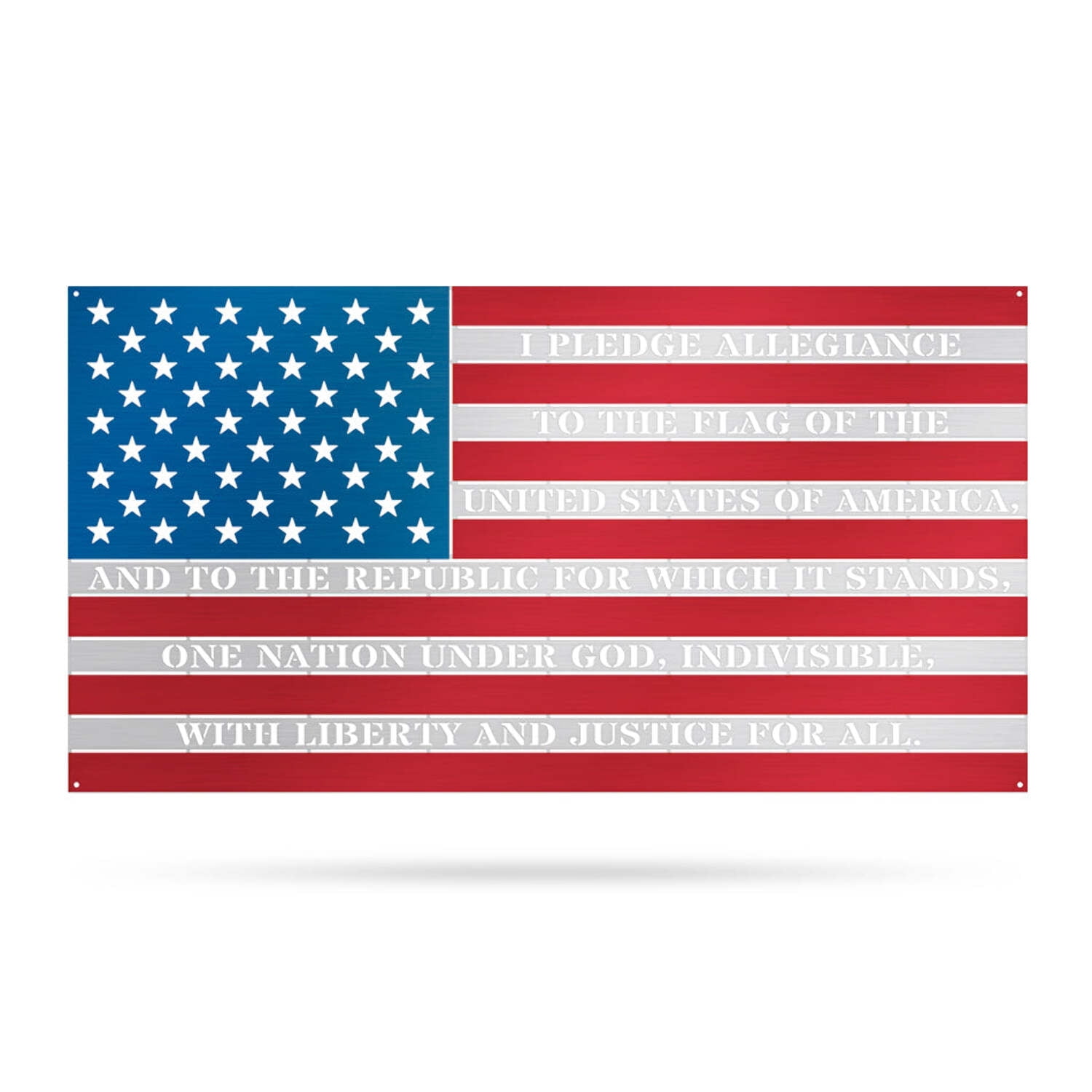 RealSteel American Flag Pledge of Allegiance Wall Art – Patriotic Metal ...