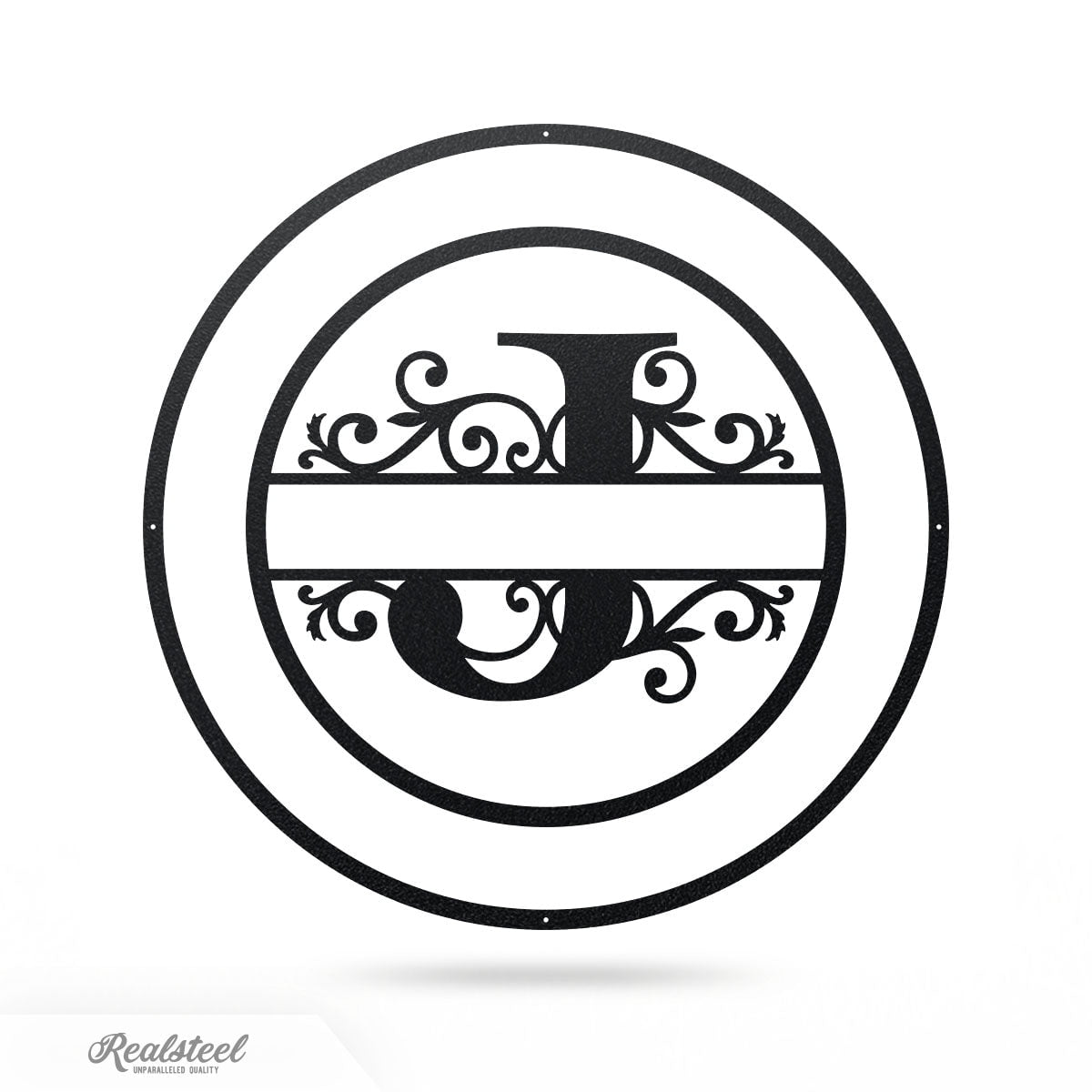RealSteel Elegant Personalized Name Monogram – Custom Metal Wall Art ...