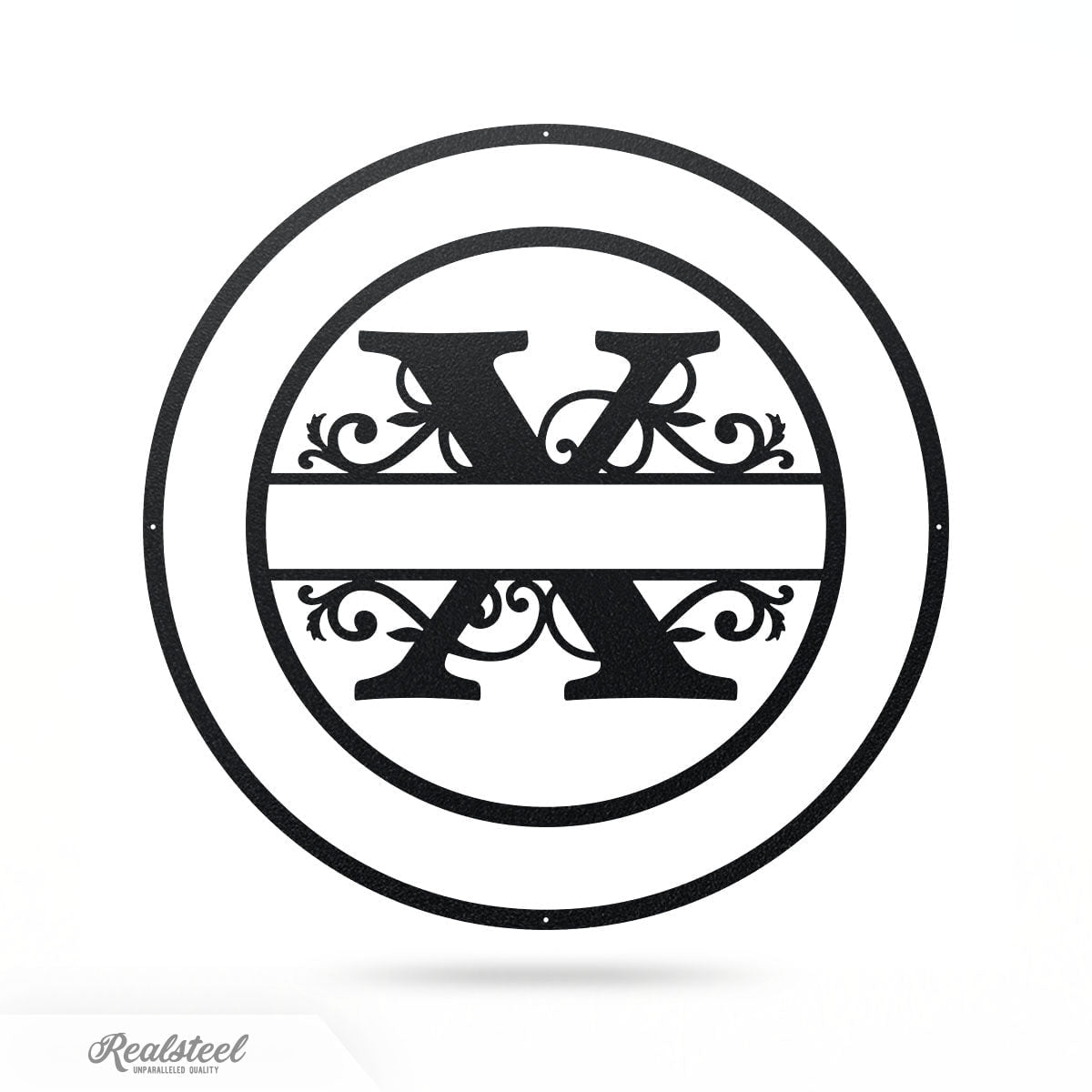 RealSteel Elegant Personalized Name Monogram – Custom Metal Wall Art ...