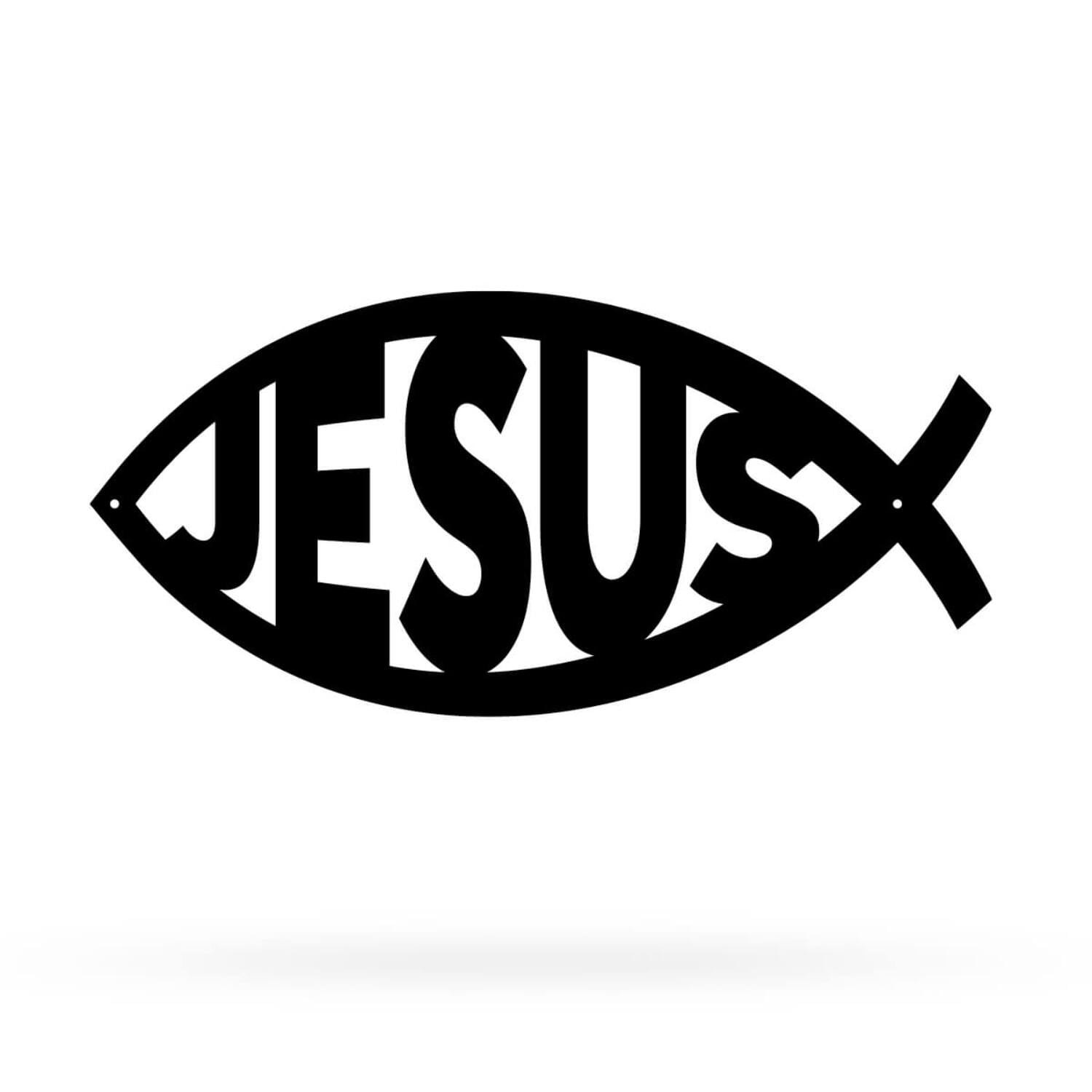 RealSteel: Jesus Christ "Ichthys" Symbol Wall Art – Faith-Inspired Home ...
