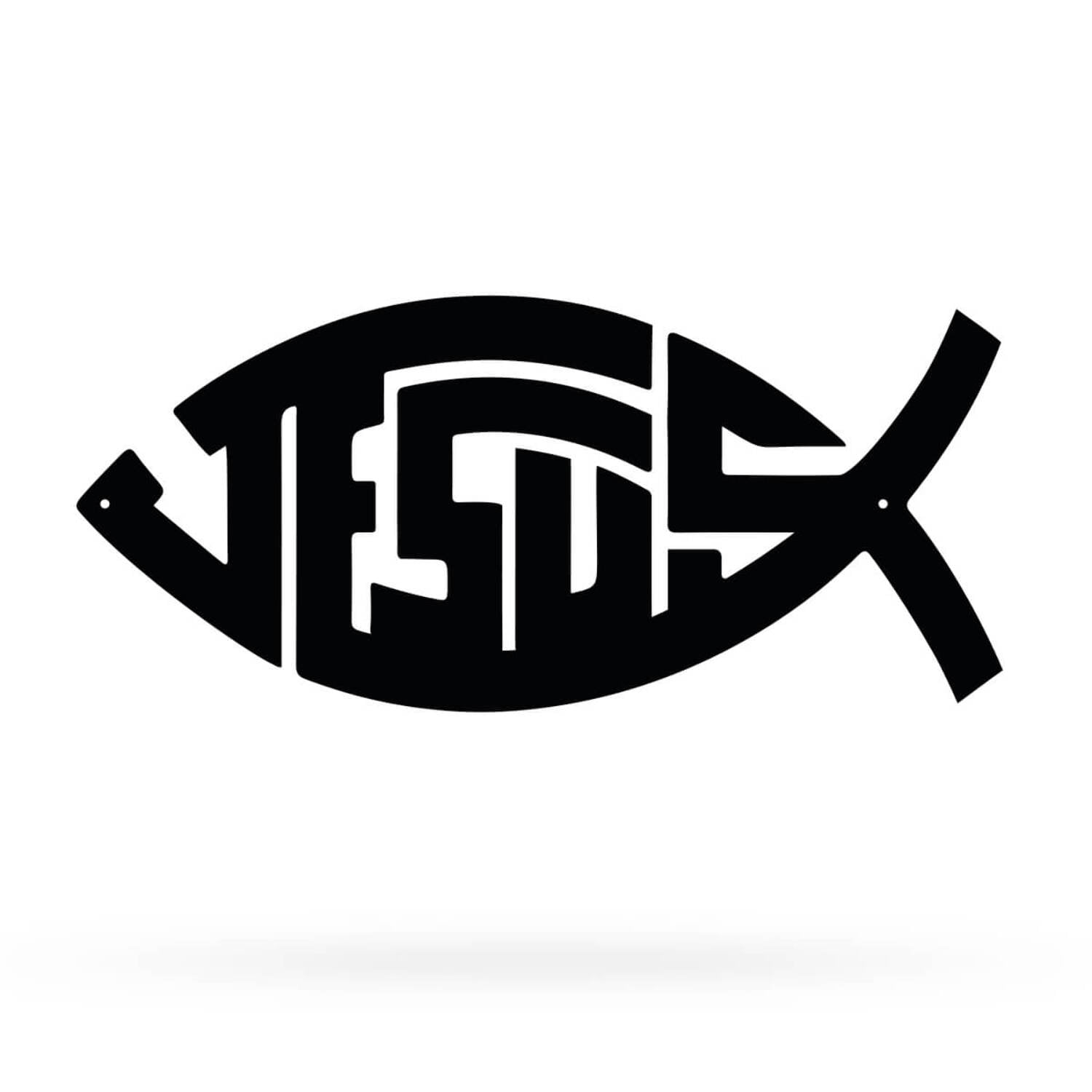 RealSteel: Jesus Christ "Ichthys" Symbol Wall Art – Faith-Inspired Home ...