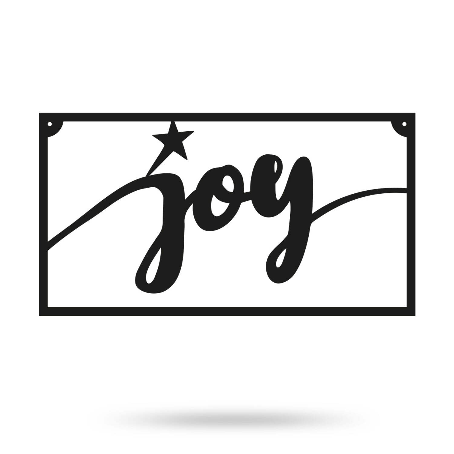 RealSteel Joy Metal Sign - Indoor/Outdoor Holiday Décor, Quality Script ...