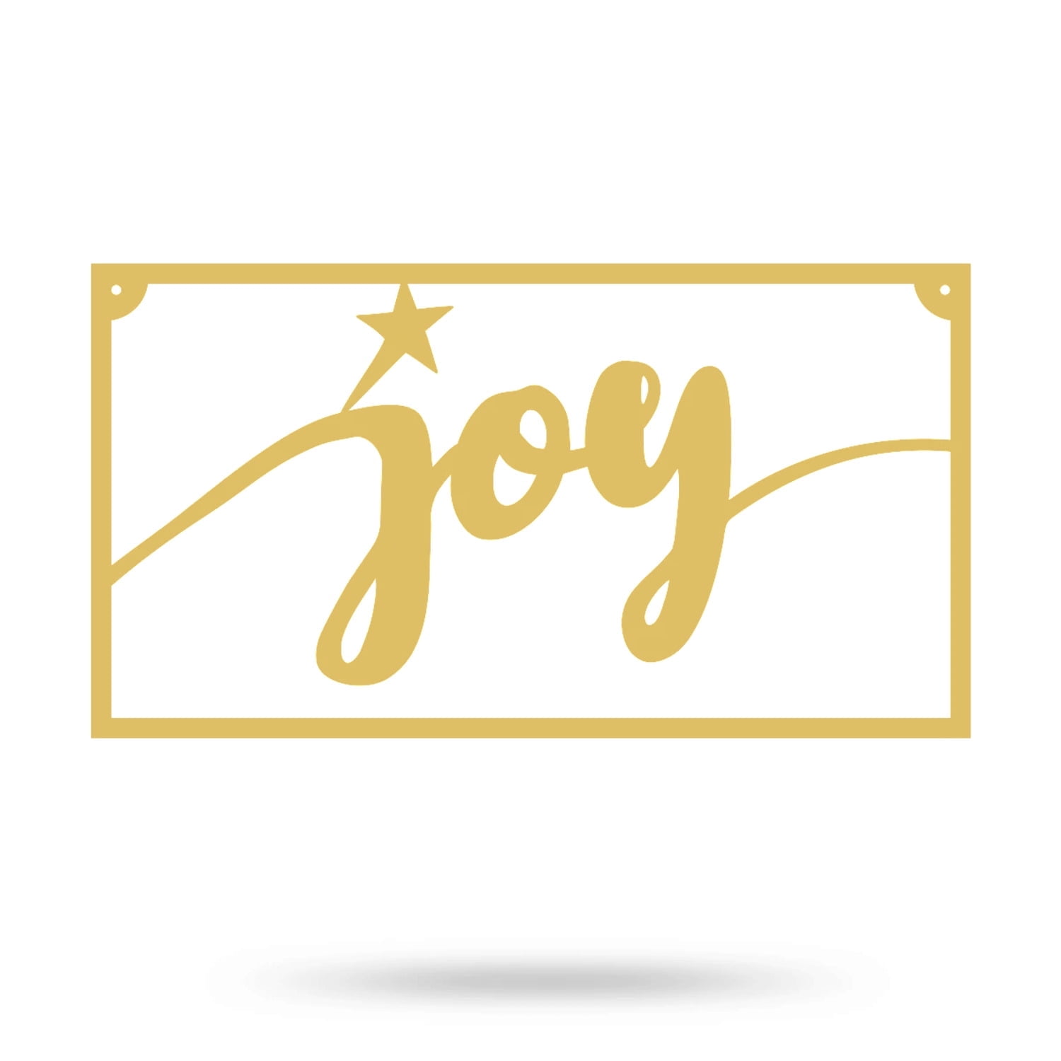RealSteel Joy Metal Sign - Indoor/Outdoor Holiday Décor, Quality Script ...