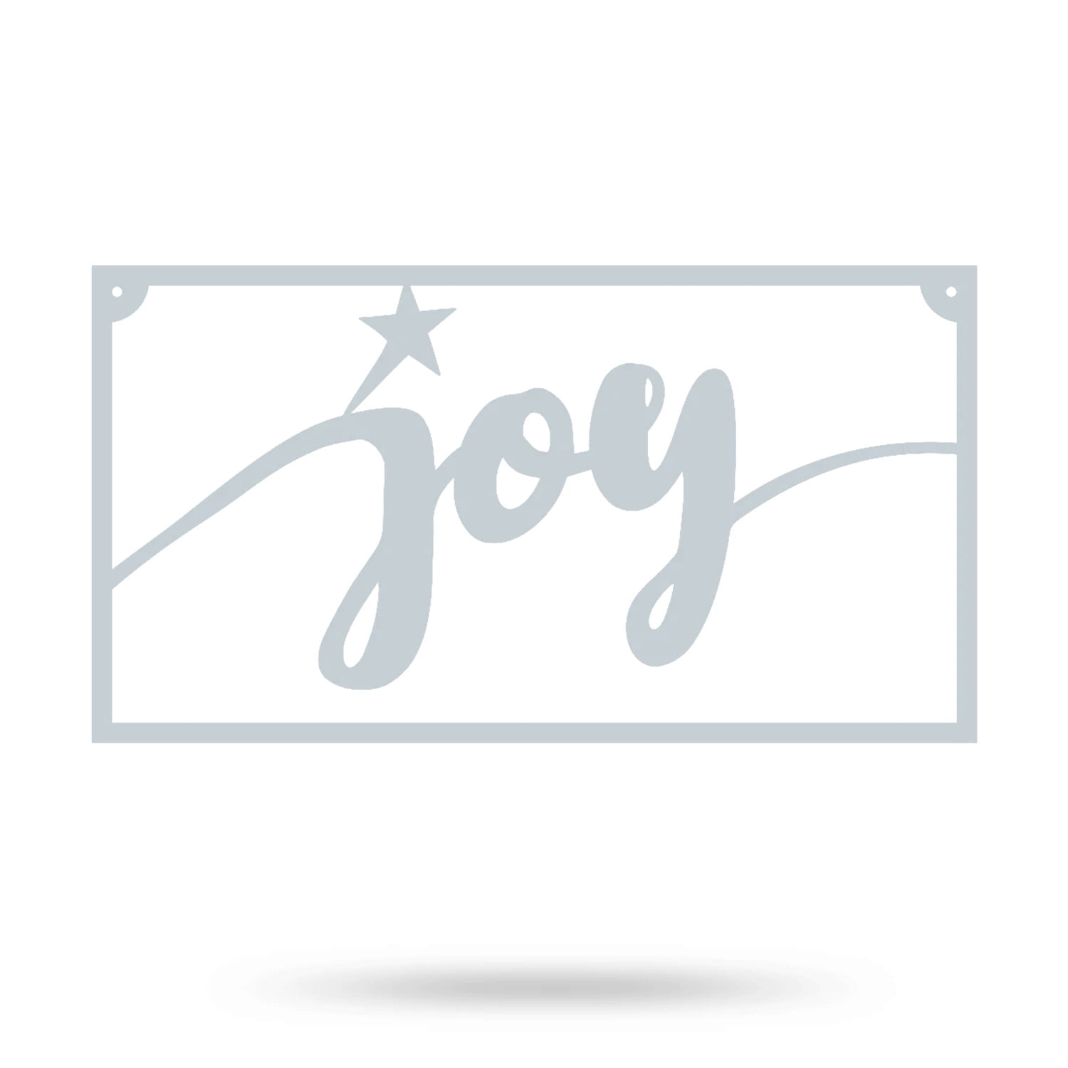 RealSteel Joy Metal Sign - Indoor/Outdoor Holiday Décor, Quality Script ...