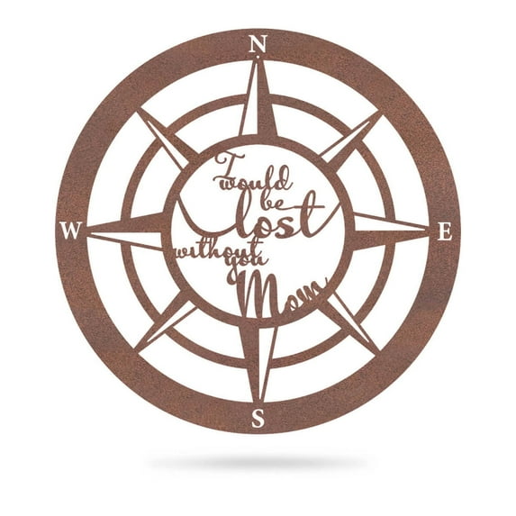 RealSteel "Lost Without Mom" Compass Wall Art – Type B Memorial Tribute ...