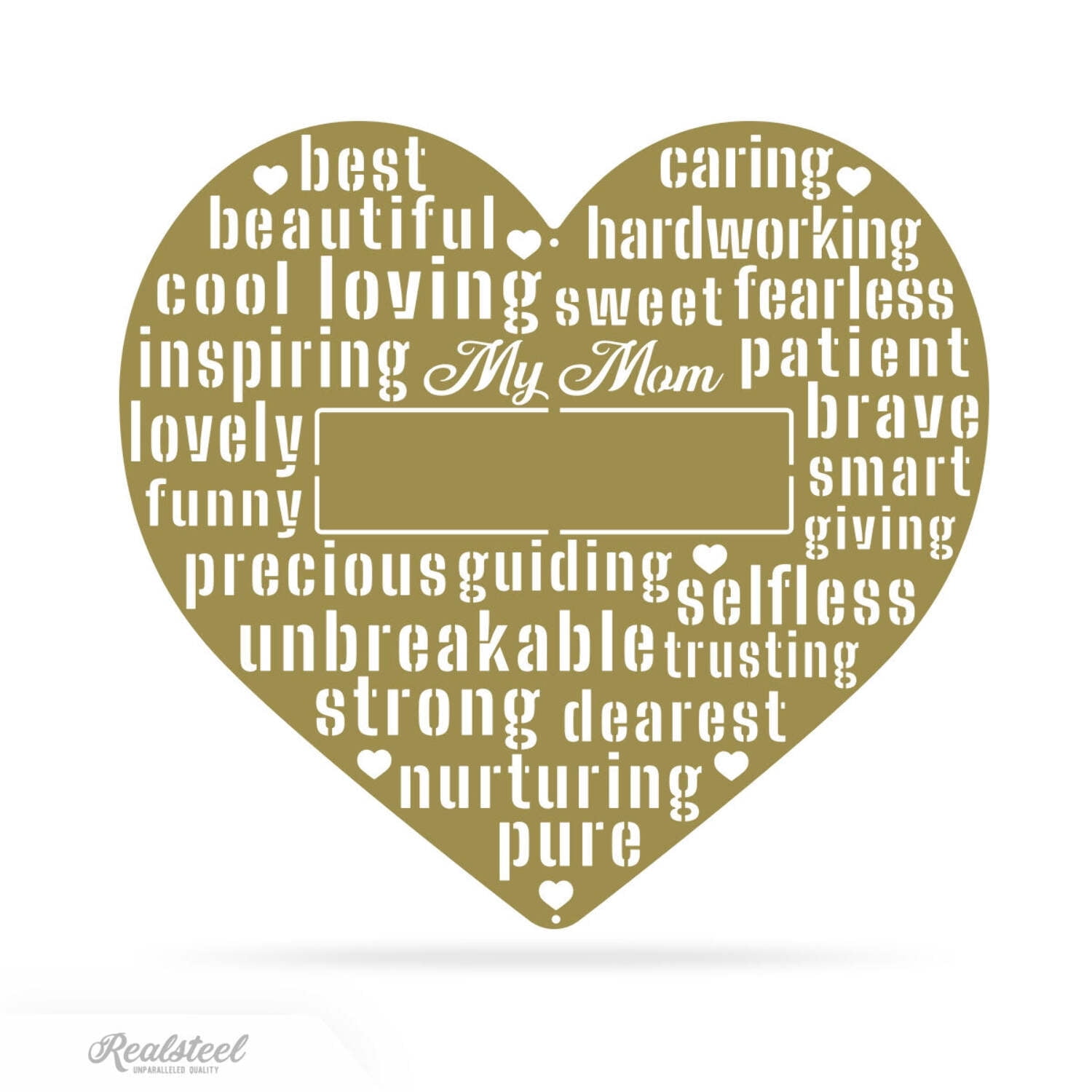 RealSteel My Mom Monogram – Personalized Metal Wall Art with ...