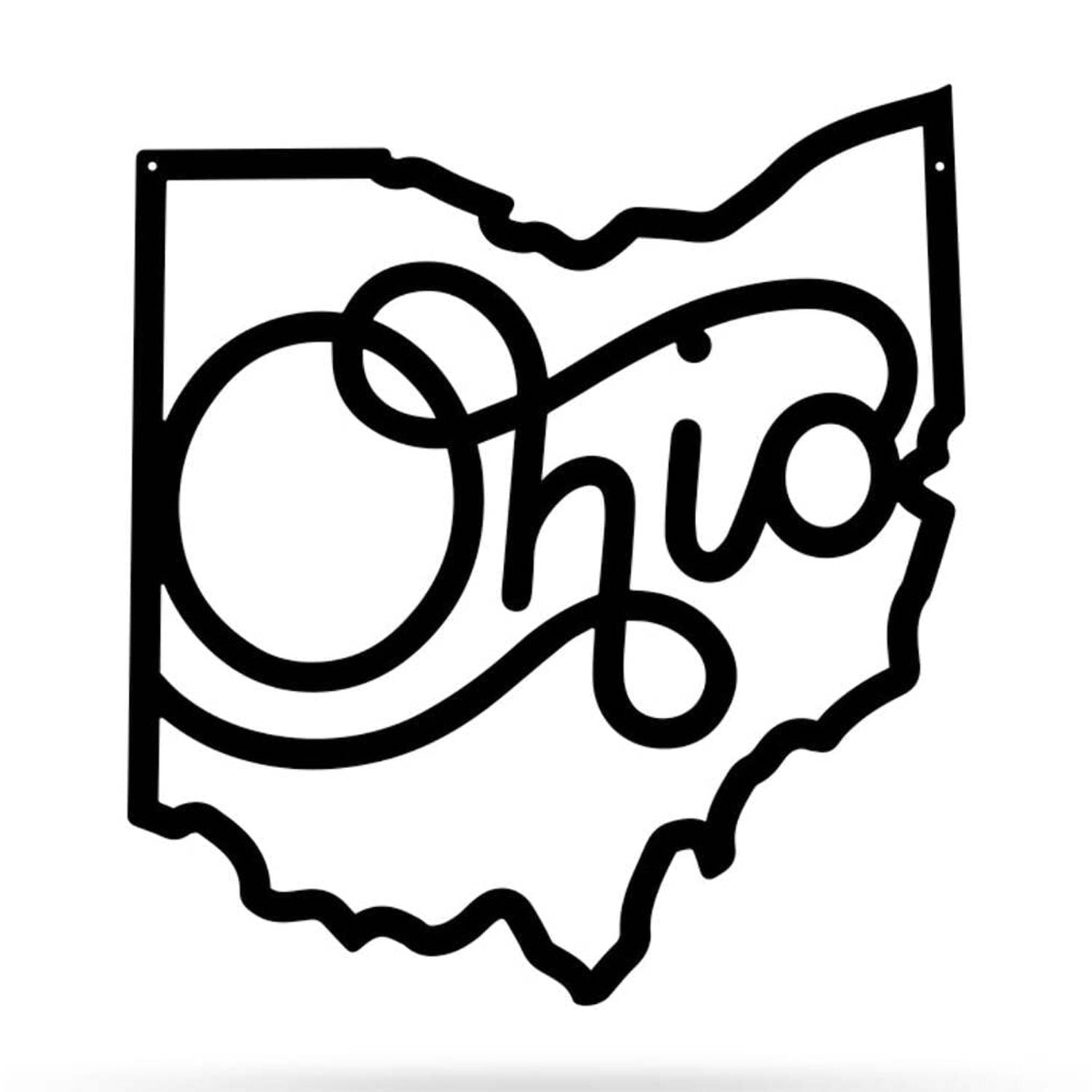 RealSteel: Ohio Metal Décor – Heart of It All State Outline Sign ...
