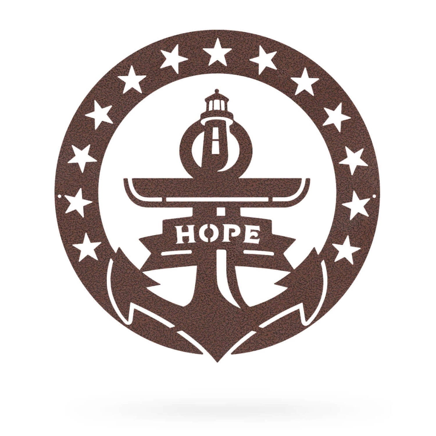 RealSteel 1-Pack Rhode Island Hope Wall Decor, Steel Anchor Design ...