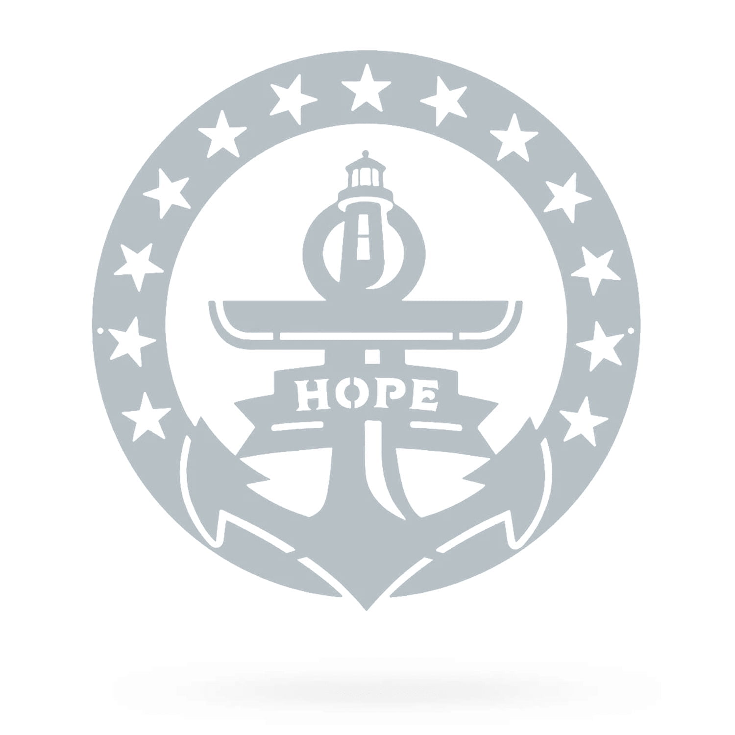 RealSteel Rhode Island Hope Wall Decor, Steel Anchor Design with State ...