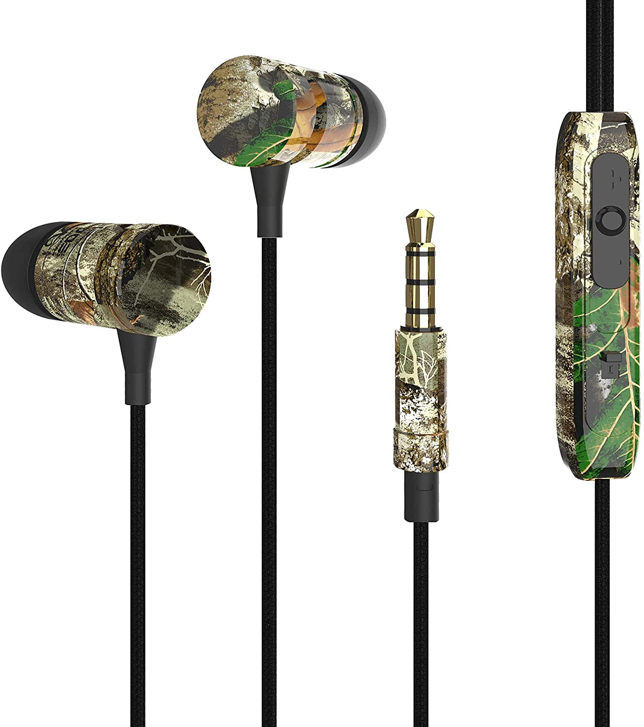 RealTree - EarBuds within - line Mic Camo 3.5mm Gold Plated Tip ...