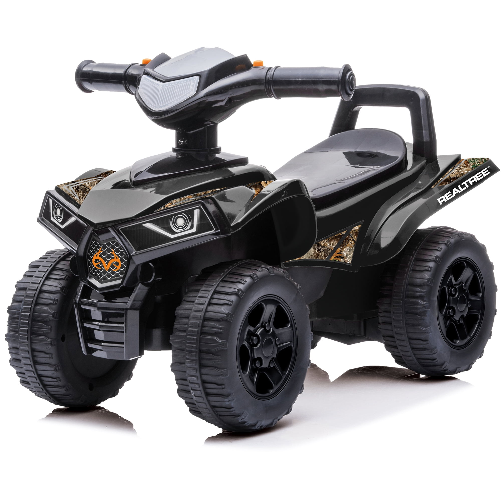 RealTree: Quad Push Car - Black - Foot-To-Floor Ride-On Toy, 4 Wheeled ...