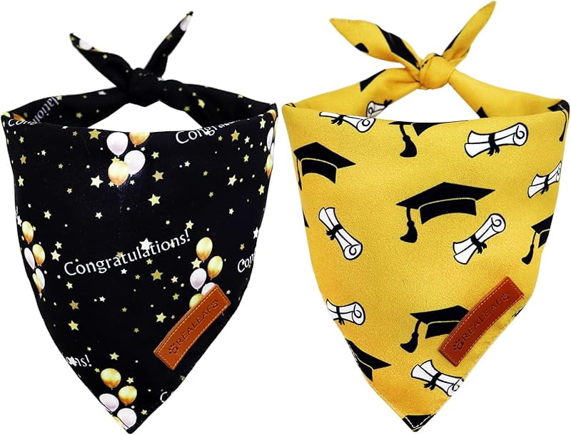 Realeaf 4th of July Dog Bandanas 2 Pack, Triangle Reversible American ...