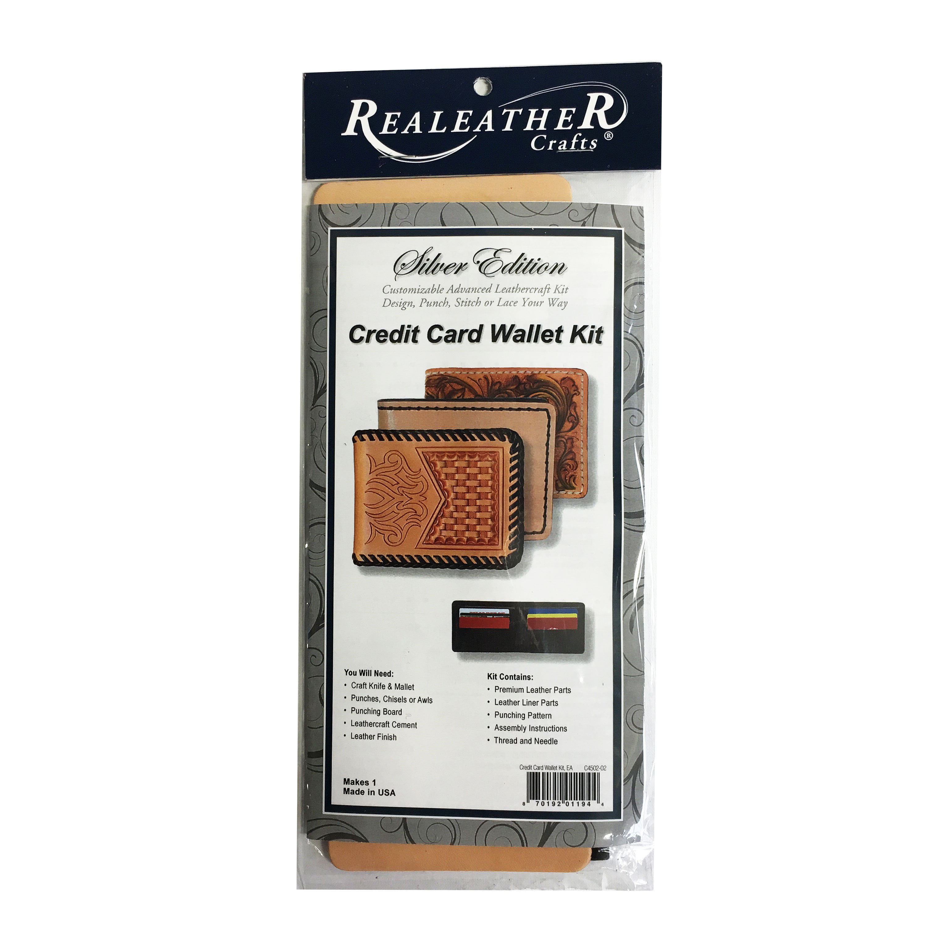 Realeather Leather Kit - Credit Card Wallet - Walmart.com
