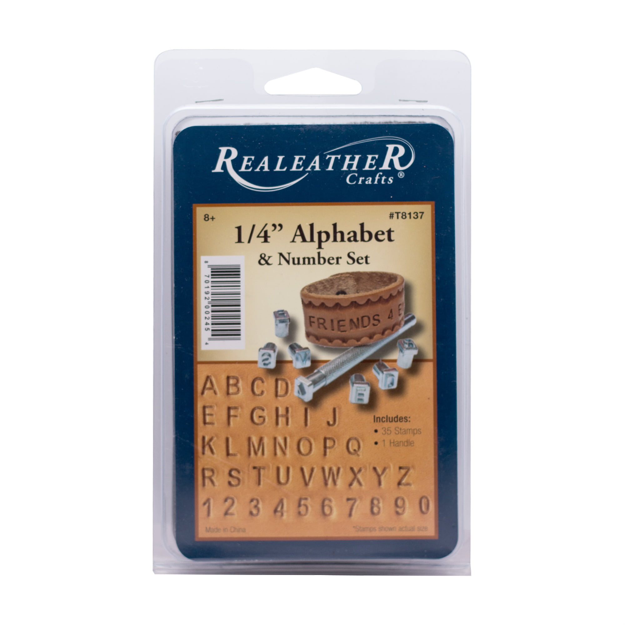 Realeather Leather Stamp Set, Alphabet & Numbers - Walmart.com